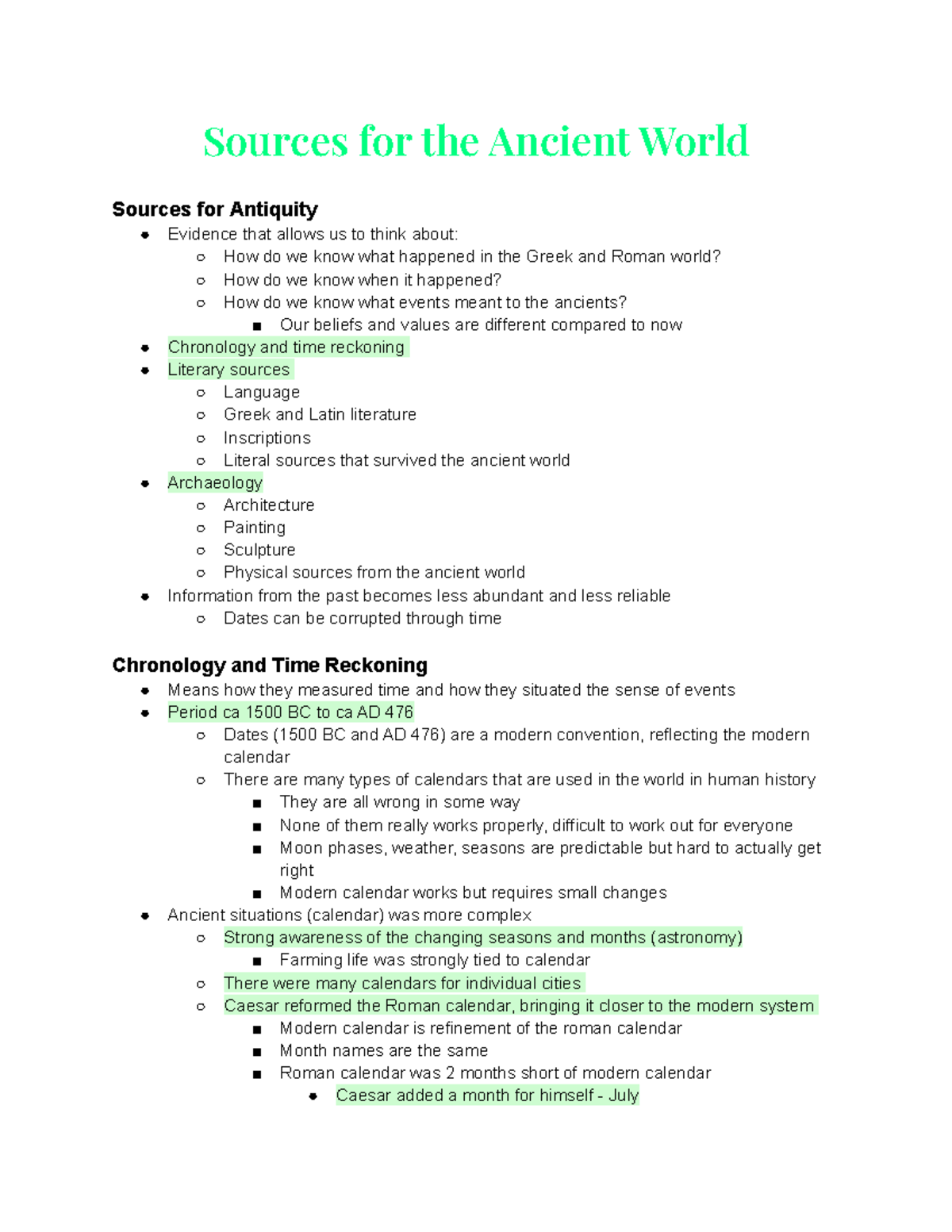 Topic 1. Sources for the Ancient World - Sources for the Ancient World ...