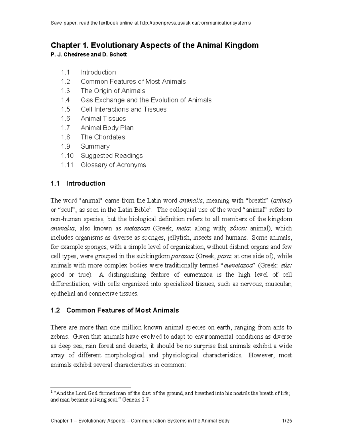 Evolutionary aspects of the Animal kingdom - Chapter 1. Evolutionary ...