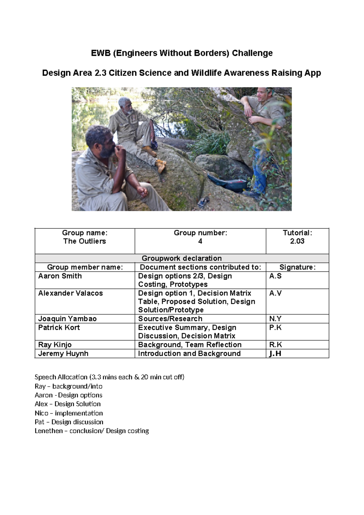 AT3 Design Area 2.3 Citizen Science and Wildlife Awareness Raising App ...