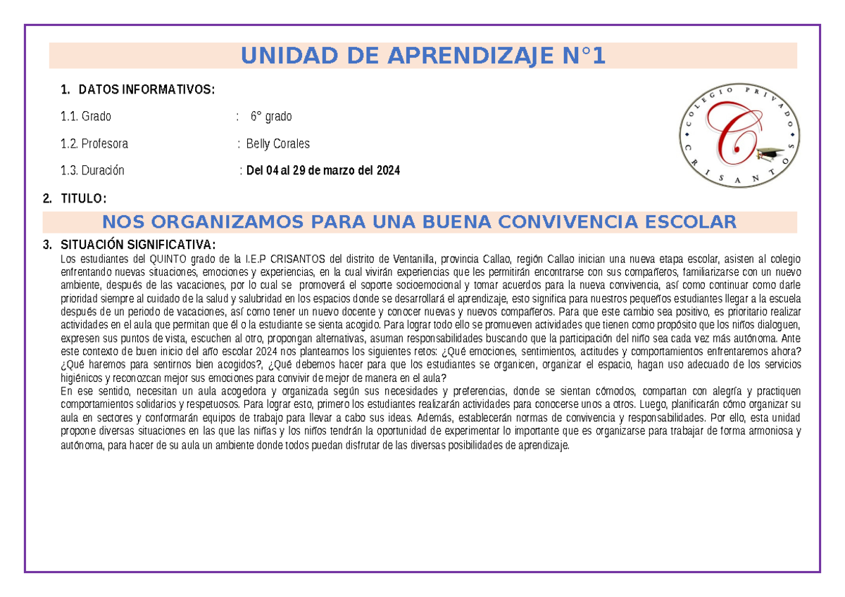 Esquema DE Unidad 1 - APUNTES - UNIDAD DE APRENDIZAJE N° 1. DATOS ...