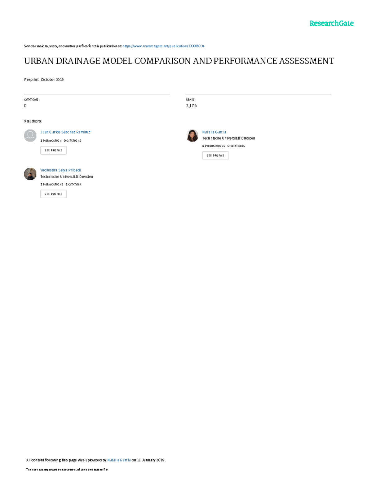 Urban Drainage Model Comparisonand Performance Assessment - See ...