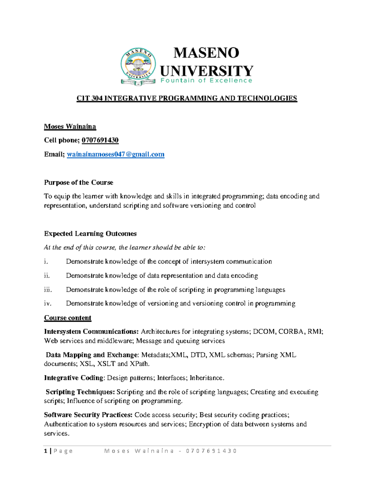 Cit 304 Integrative Programming And Technologies Notes Cit 304 Integrative Programming And