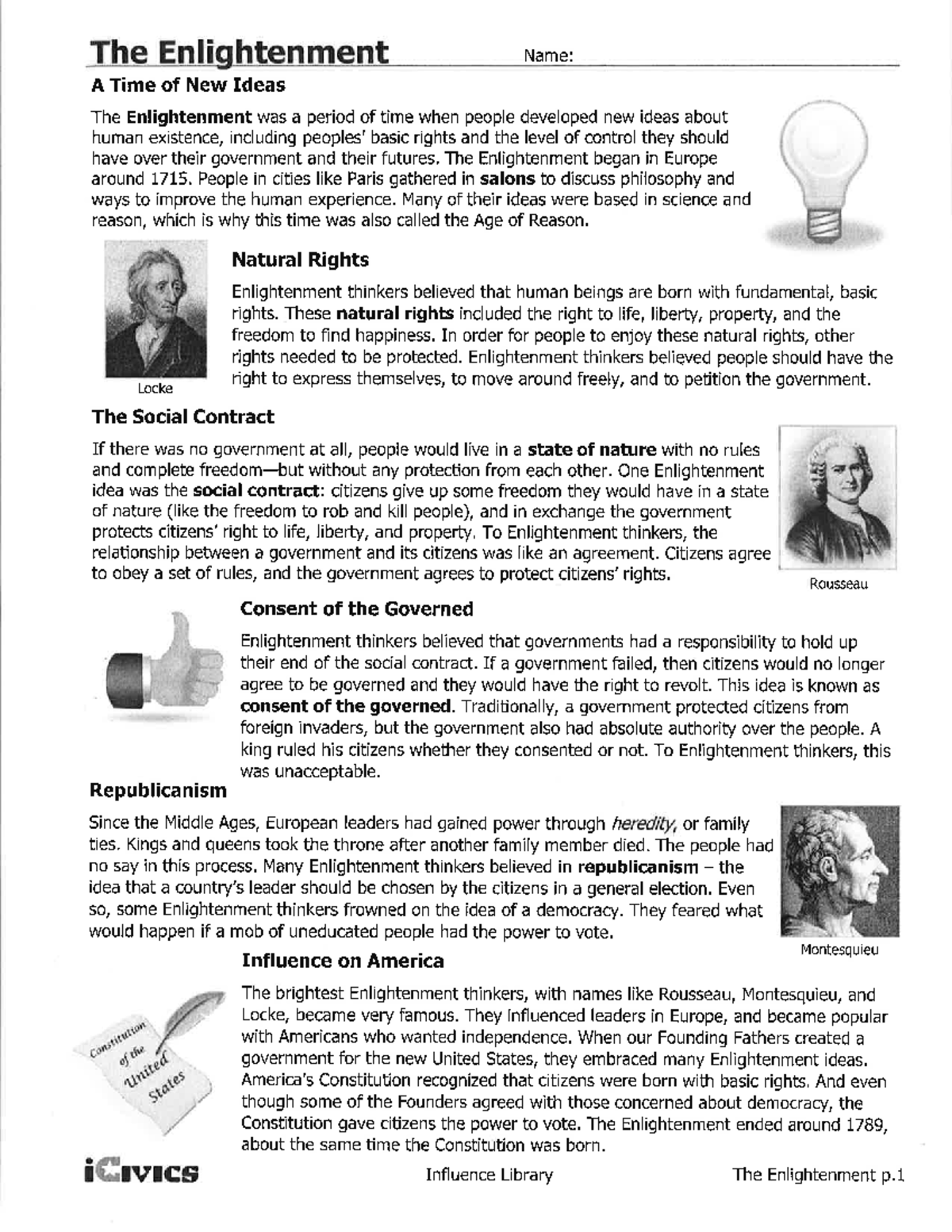 Enlightenment Thinkers - Studocu