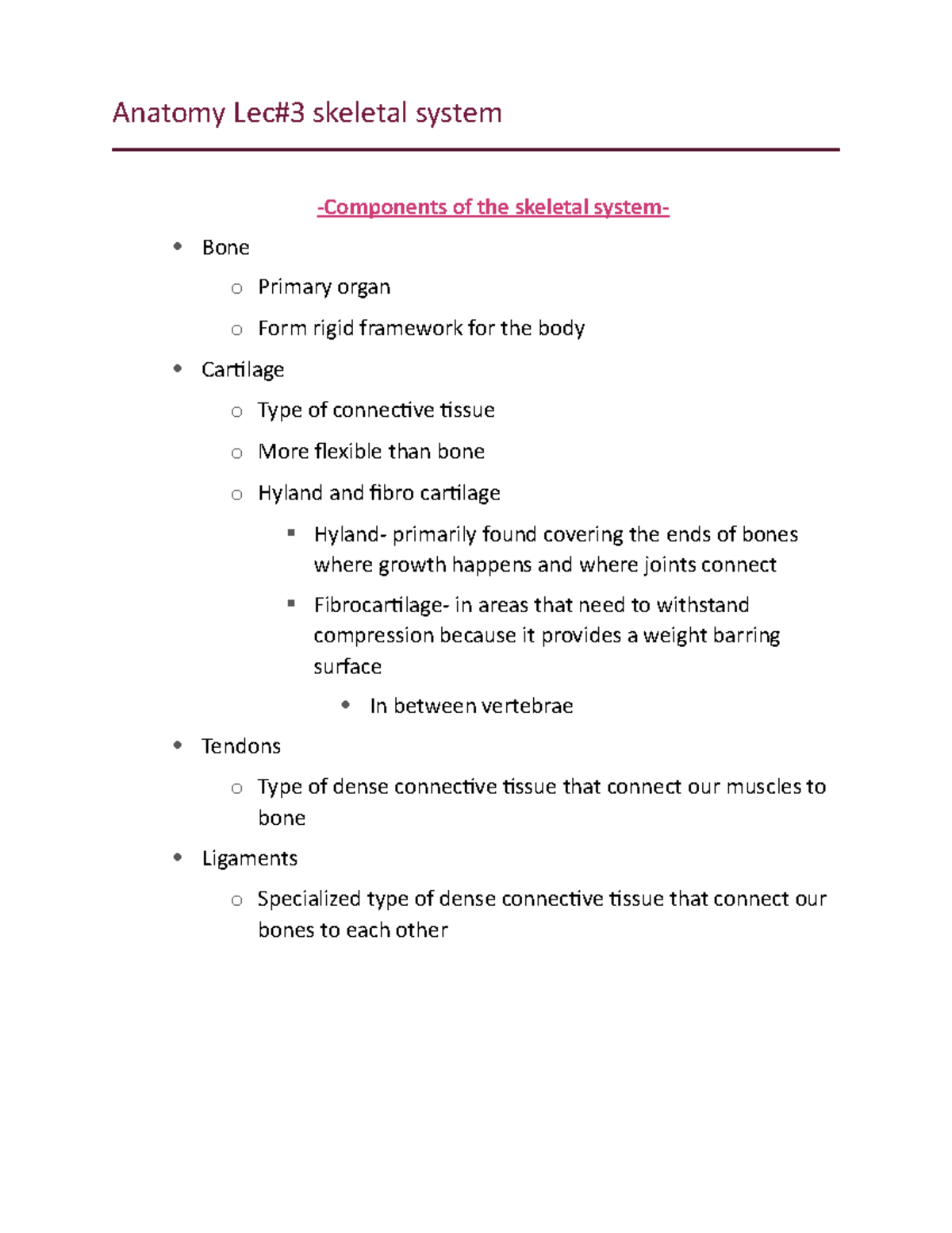 Anatomy Lec 3 Skeletal System Anatomy Lec 3 Skeletal System anatomy-lec-3-skeletal-system-anatomy-lec-3-skeletal-system
