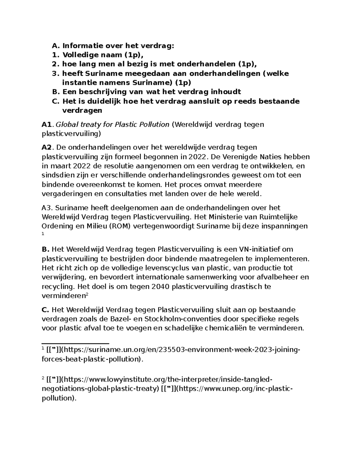 Advice to the minister of ROM to rate the plastic pollution - A ...