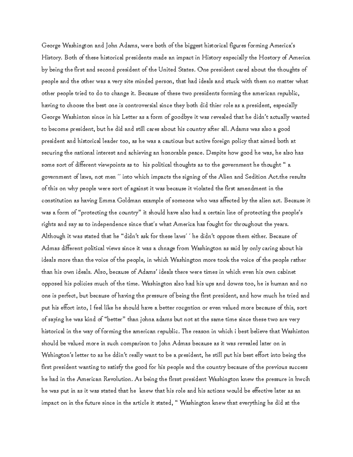 JA GW - john Adams George Washington - George Washington and John Adams ...