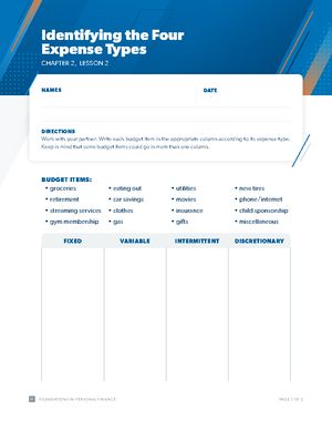 Lesson+1-+Budgeting+for+Teens - Lesson- Budgeting for Teens Questions 1 ...