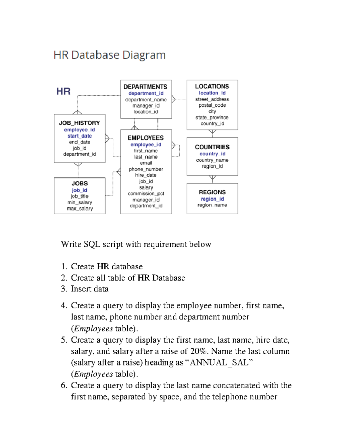Exercise Chapter 6.2 Query. Mon DBI202 - Write SQL script with ...