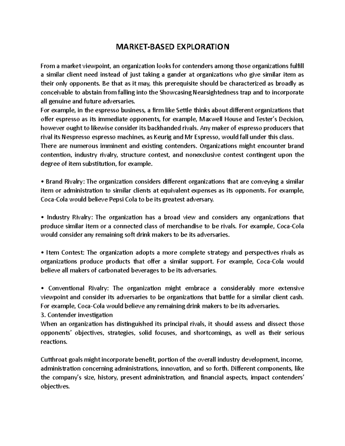 Market- Based Exploration - MARKET-BASED EXPLORATION From a market ...