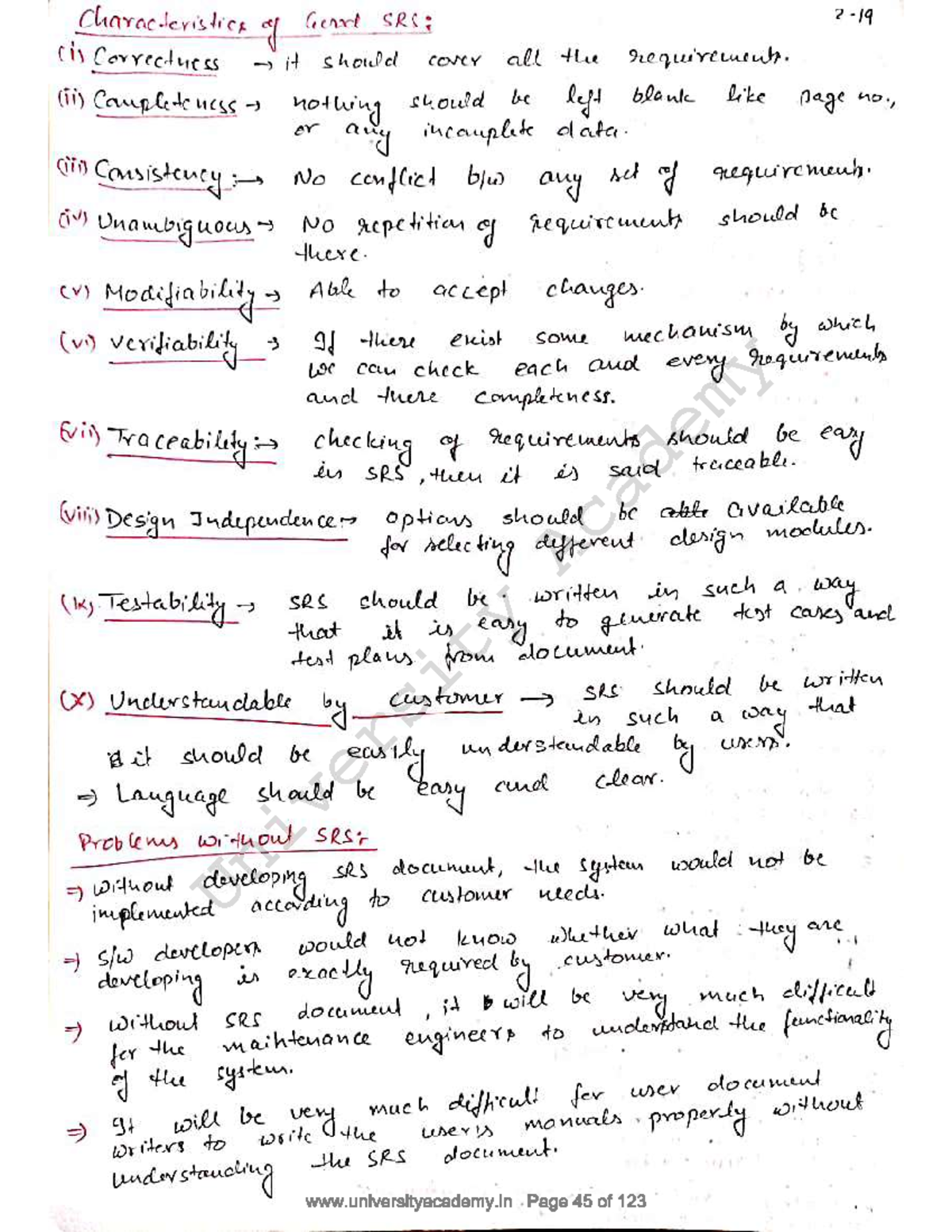 Characteristic of good SRS - B.tech - Studocu