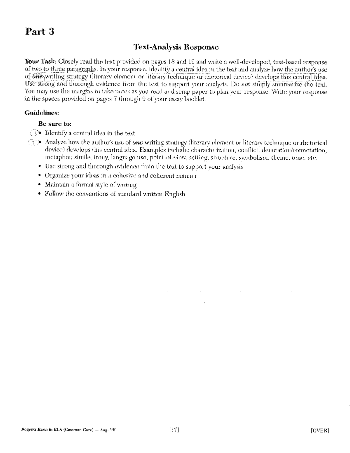 Text based response outline and n - Studocu