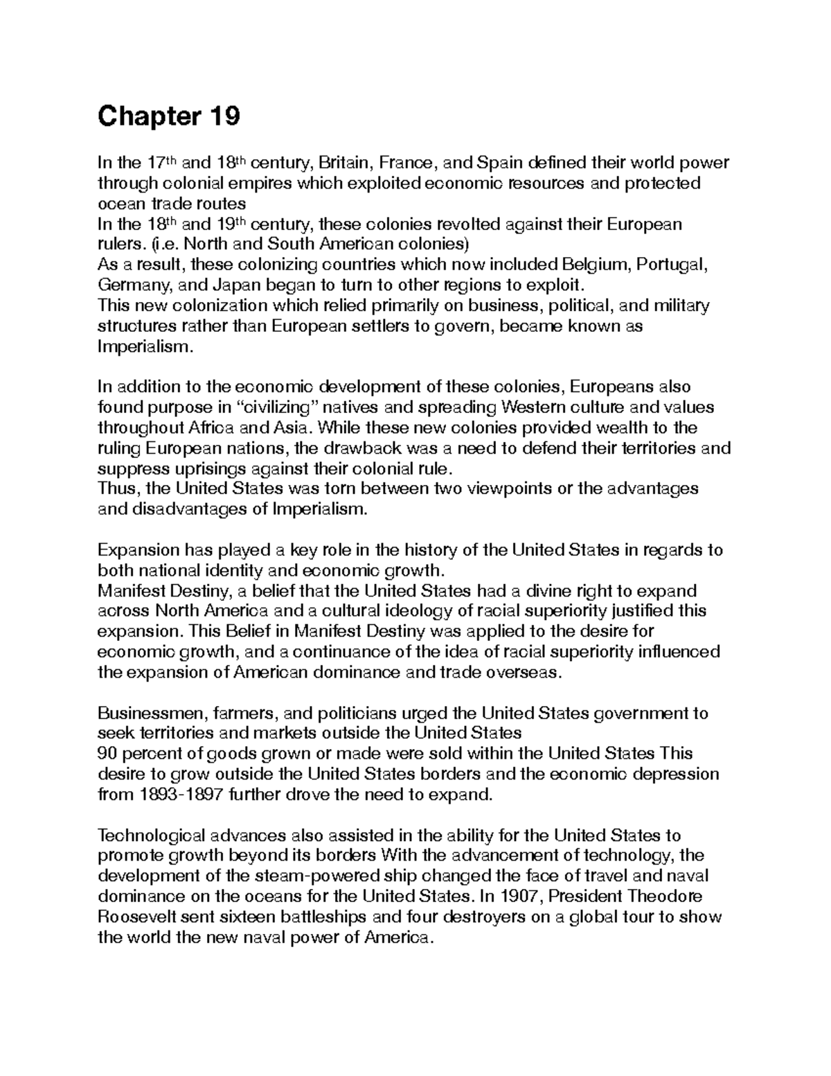 Chapter 19 (hist) - Lecture - Chapter 19 In the 17th and 18th century ...