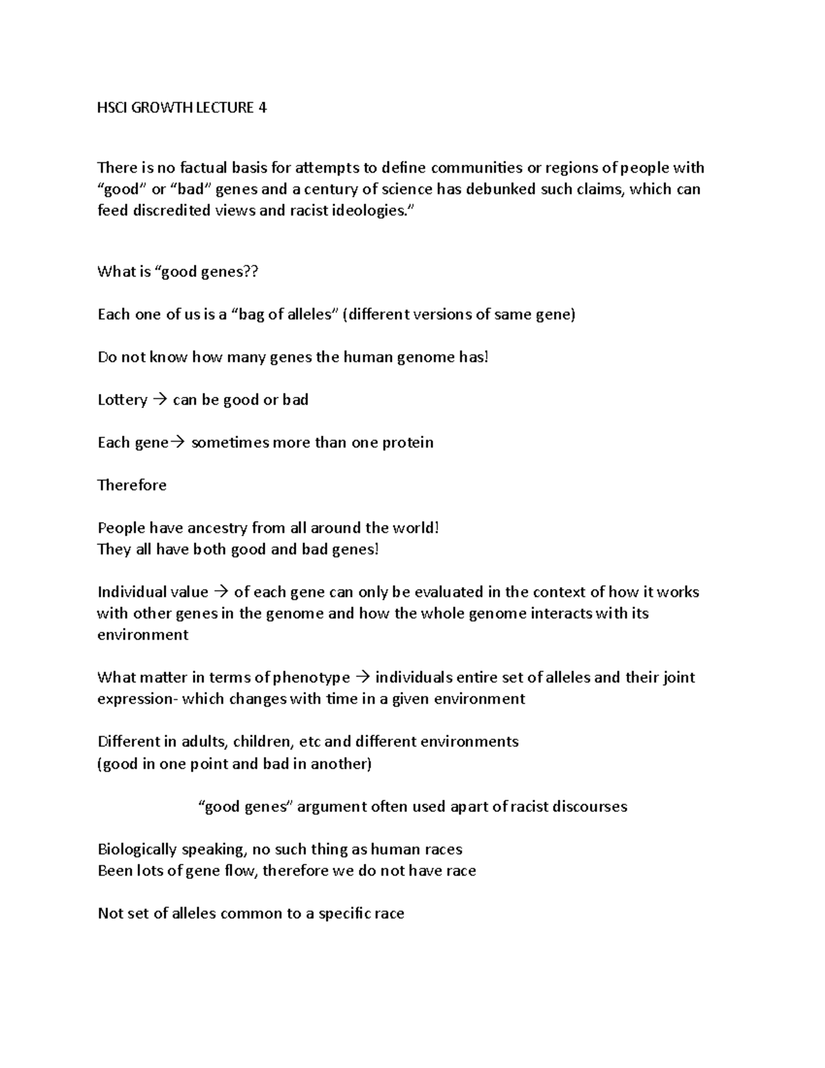 HSCI Growth Lecture 4 (growth, development) - HSCI GROWTH LECTURE 4 ...