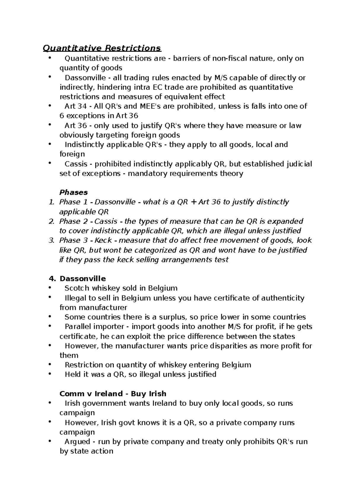 Quantitative Restrictions - champagne Comm v France - wine inspection ...