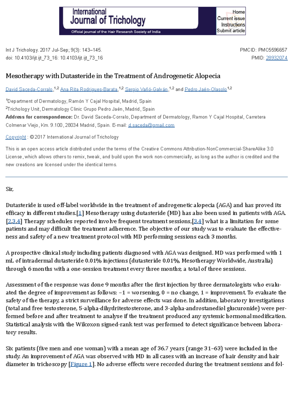 Mesotherapy with Dutasteride in the Treatment of Androgenetic Alopecia ...