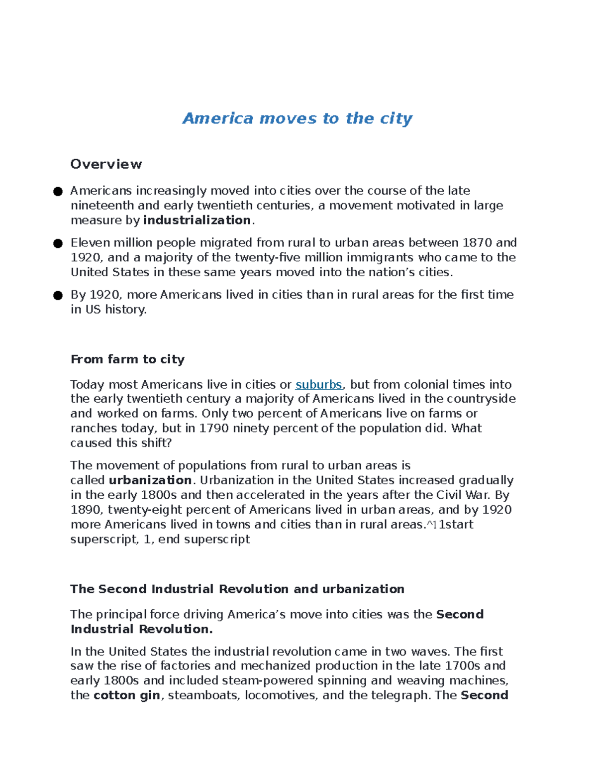 - America moves to the City.Gilded Age - America moves to the city Overview Americans ...
