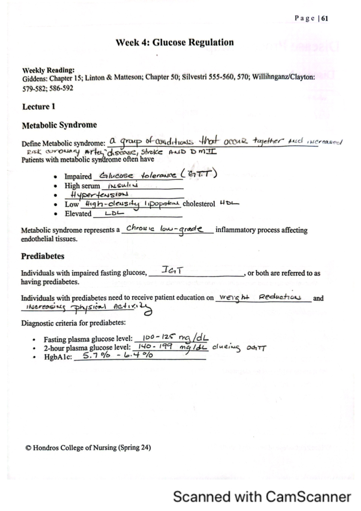 Nur 166 wk4 - NUR 166 - Studocu