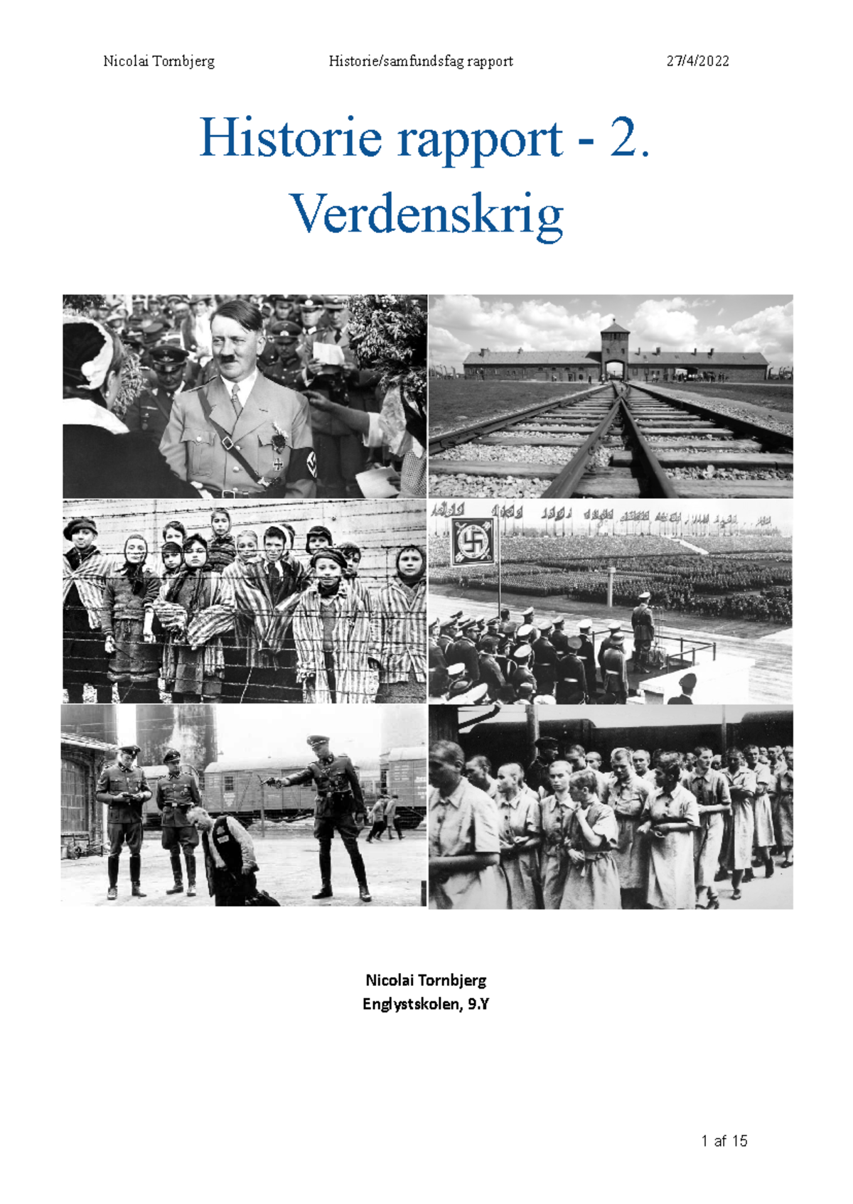 2. Verdenskrig - Nazismen og Hitler - Problemstilling-2 - Historie ...