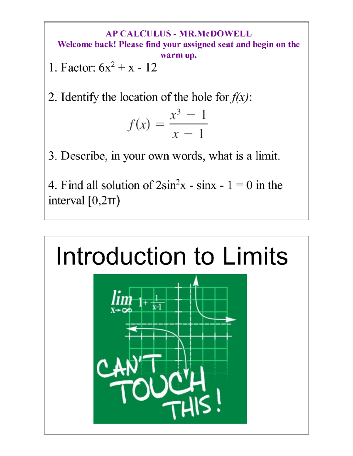 01 introduction to limits graphs to post - MAT 271 - Studocu