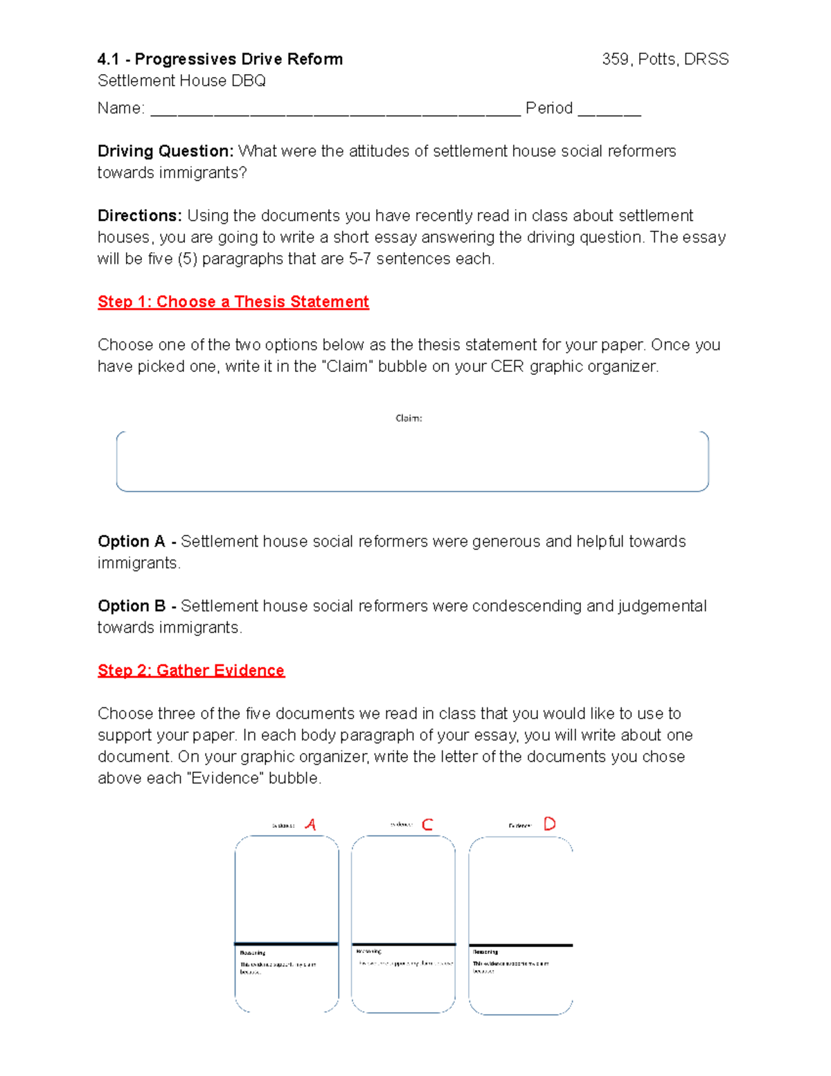 Settlement+House+DBQ+FY24 - 4 - Progressives Drive Reform 359, Potts ...