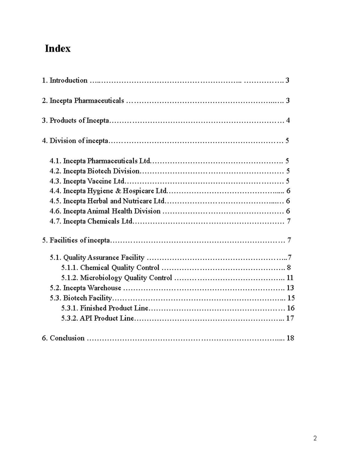 Incepta Pharmaceuticals 3 - Index Introduction Incepta Pharmaceuticals ...