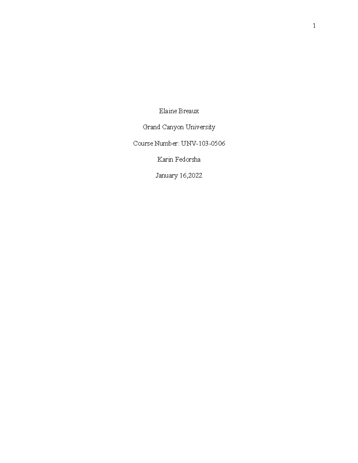 Gcu Reflection Code And Conduct Assignment Elaine Breaux Grand Canyon University Course Number