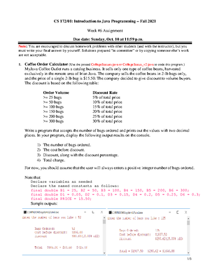 Assignment 12 01 - 1/ CS 172/01: Introduction to Java Programming ...
