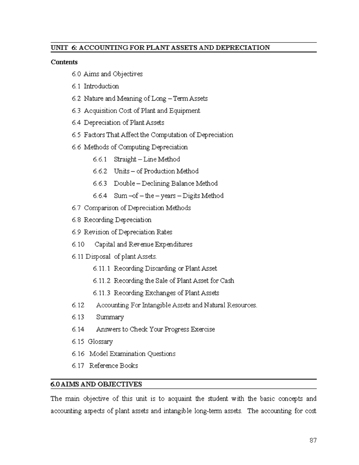 Chapter 6 - UNIT 6: ACCOUNTING FOR PLANT ASSETS AND DEPRECIATIONUNIT 6 ...