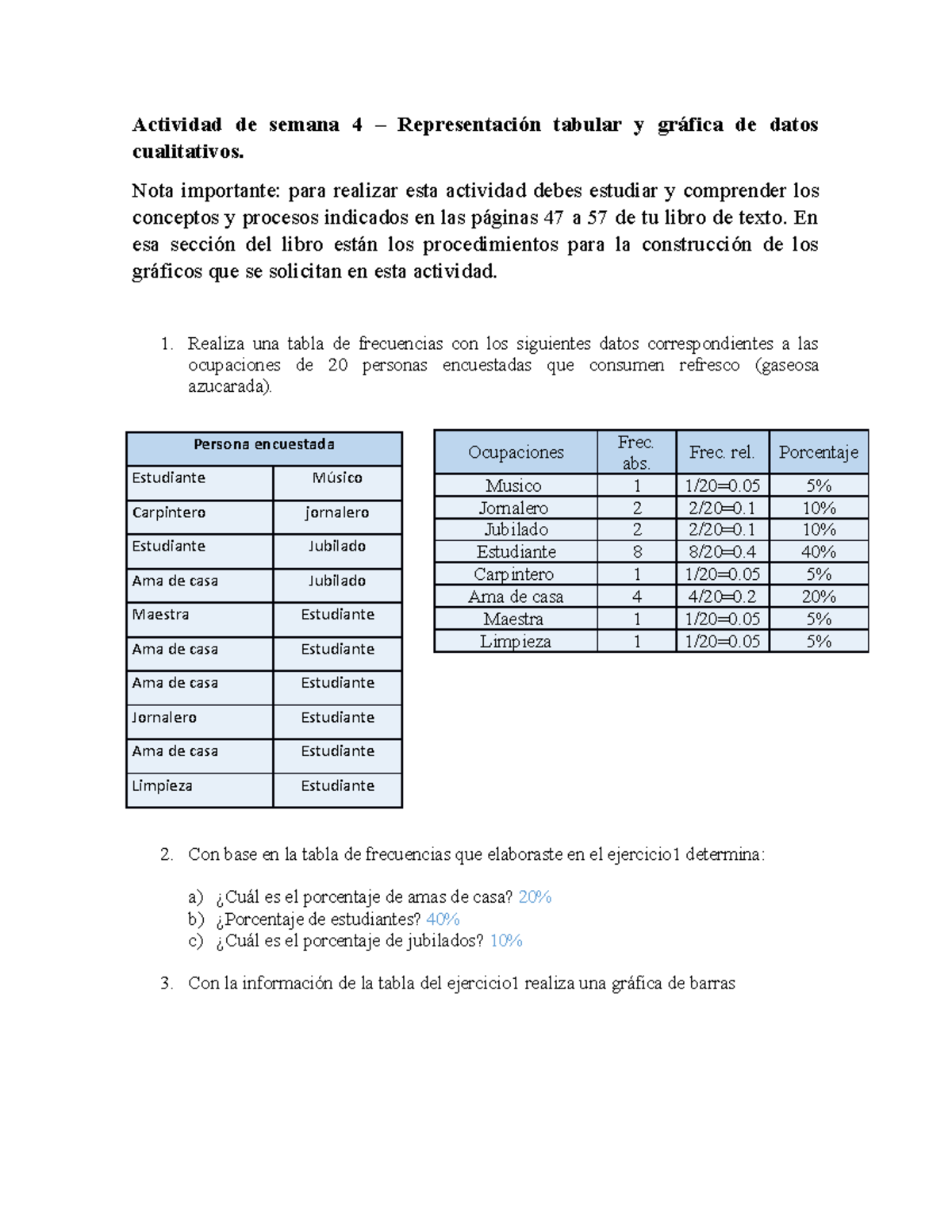 Actividad de semana 4 - Estadística - Actividad de semana 4 ...