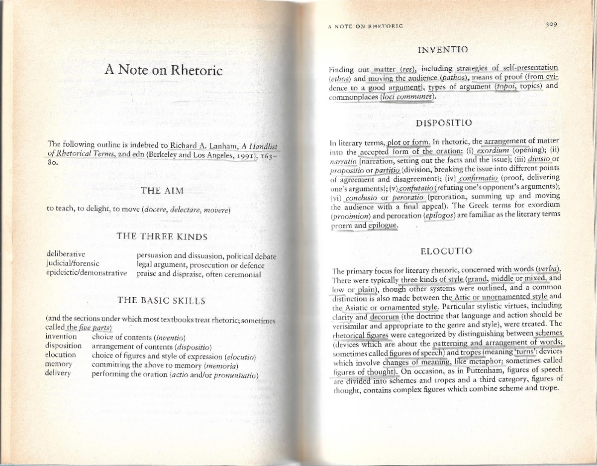 Notas para Sidney, The Defence of Poesy - A NOTE ON RHETORIC 309 ...