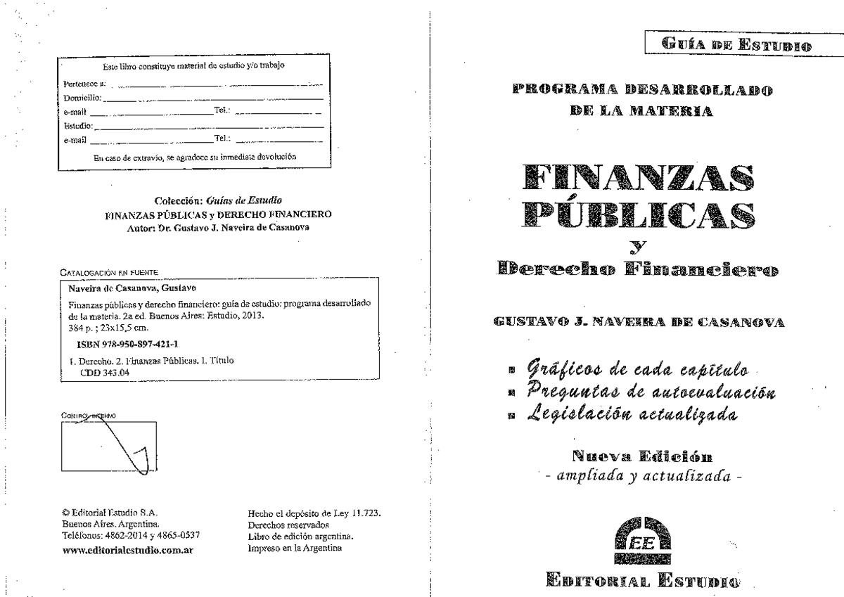 Guia Estudio Finanzas Publicas y Derecho Financiero.pdf · versión 1 - Finanzas Públicas - Studocu