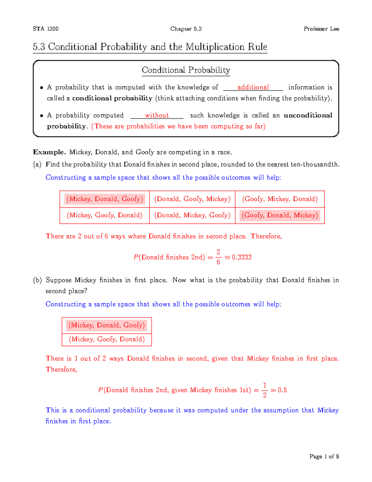 STA 1300 5.3 Conditional Probability and the Multiplication Rule - 5 ...