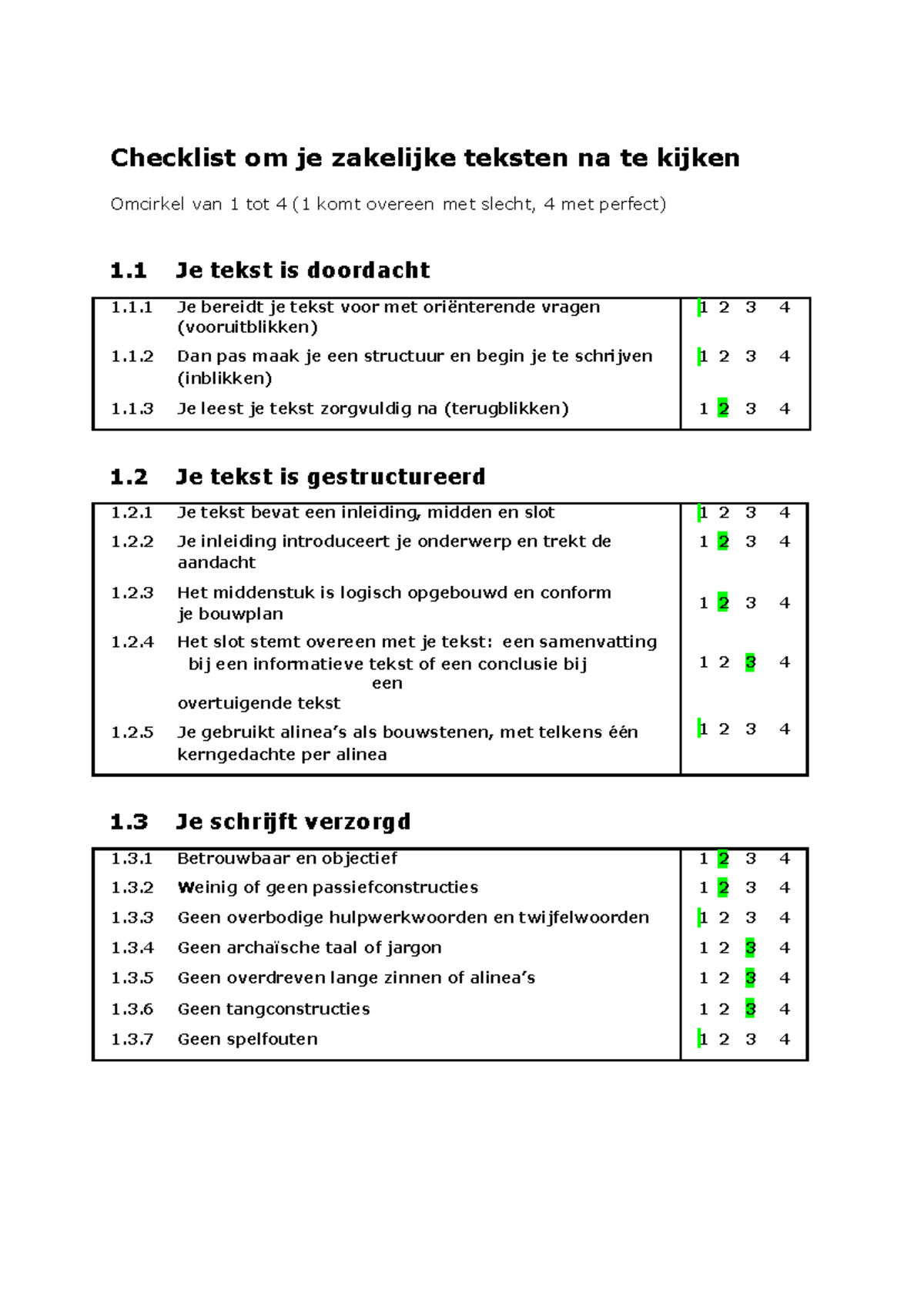 1.5 - Checklist Zakelijk Schrijven - Checklist om je zakelijke teksten ...