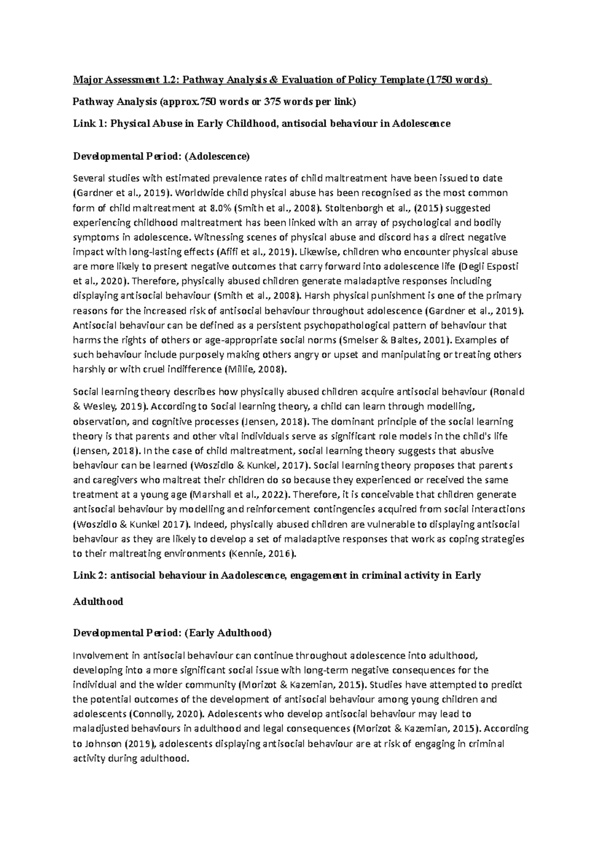 Major assessment part 2 - Major Assessment 1: Pathway Analysis ...