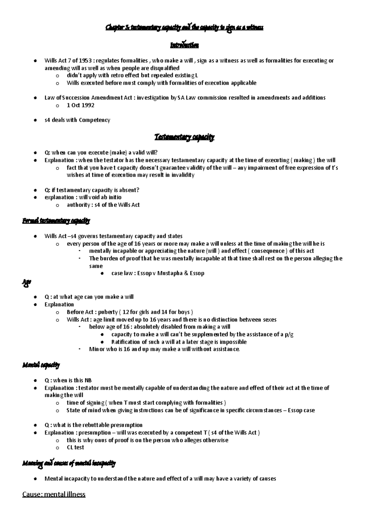 ERF chapter 3 - Chapter 3: testamentary capacity and the capacity to ...
