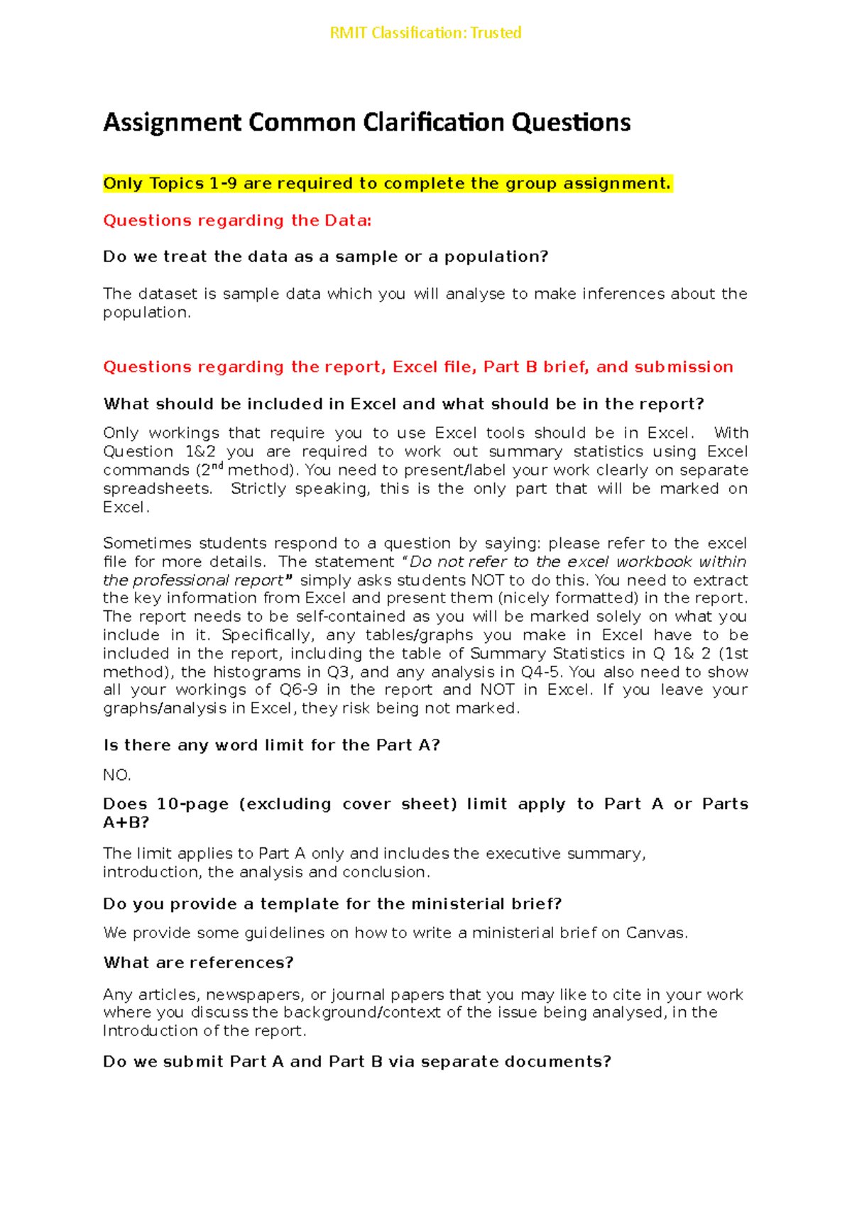 Report Template-3 assessment 2 - Assignment Common Clarification ...