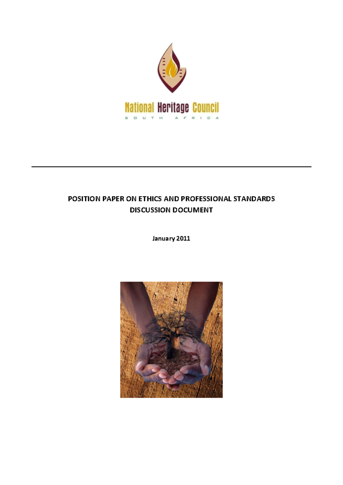 NHCSouth Africa Ethics policy position paper - POSITION PAPER ON ETHICS ...
