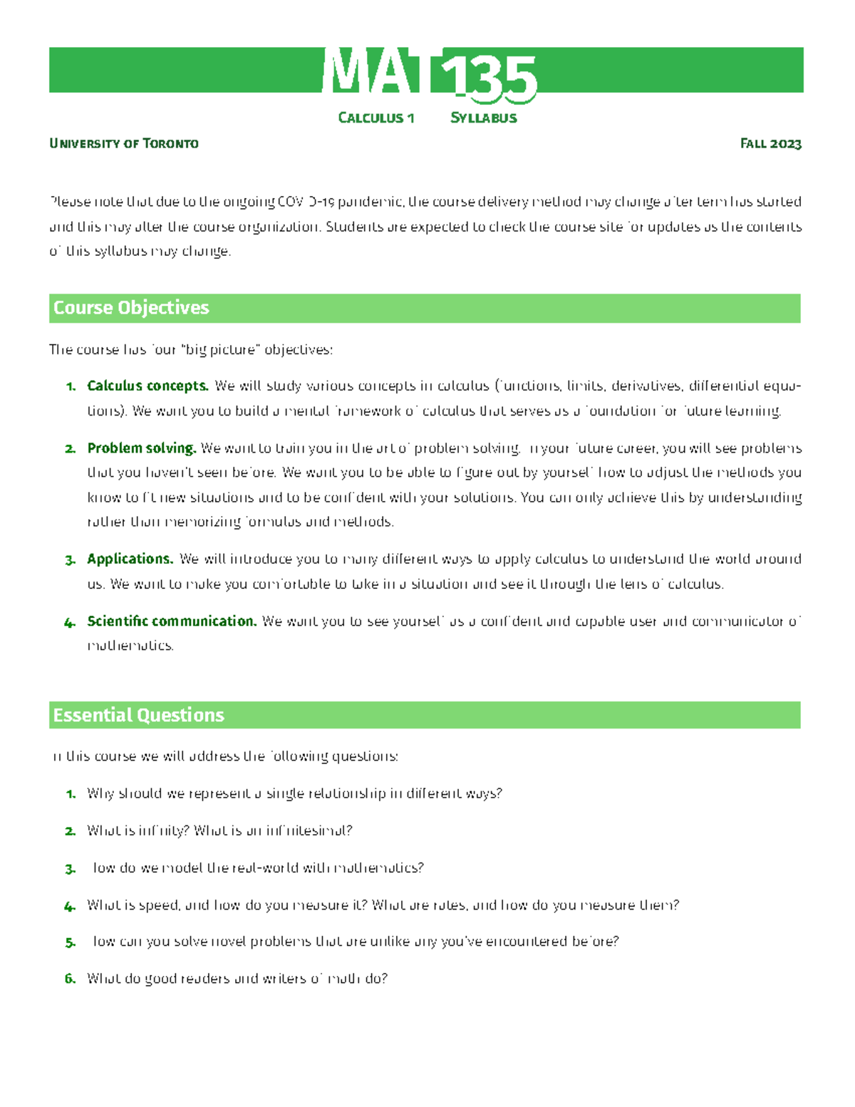 Mat135-syllabus-f23 - textbook - 󱸯󱸱󱸳 . - MAT󱸯󱸱󱸳 . C󰝎󰝙󰝐󰝢󰝙󰝢󰝠 󱸯 S󰝦󰝙󰝙󰝎󰝏󰝢󰝠 U ...