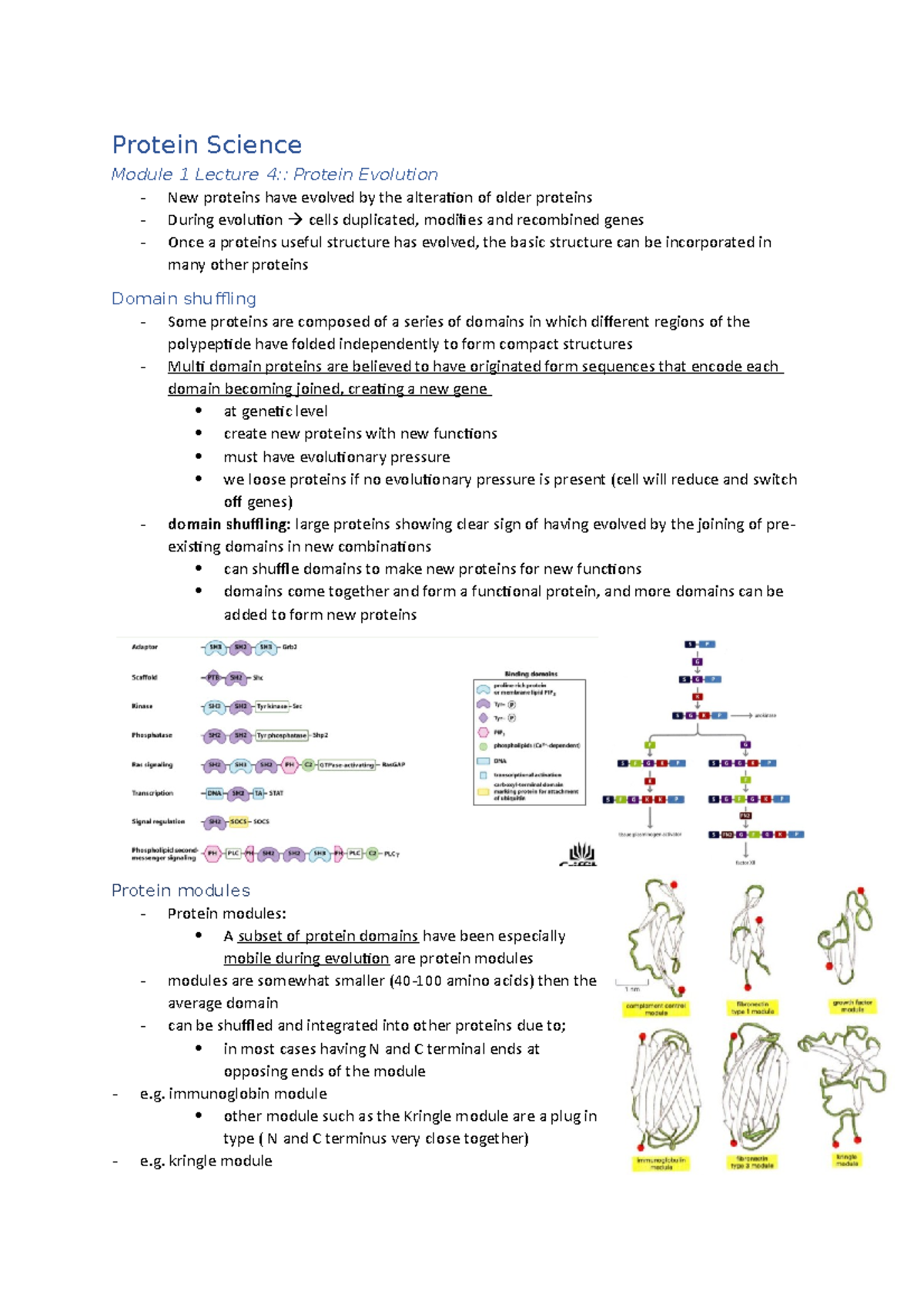 Protein Science Module 1 Lecture 4 Immunoglobin Module Other Module