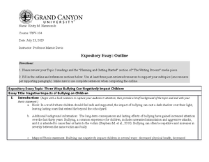 Topic 6 Final Draft Expository Essay - Final Draft: Expository Essay ...