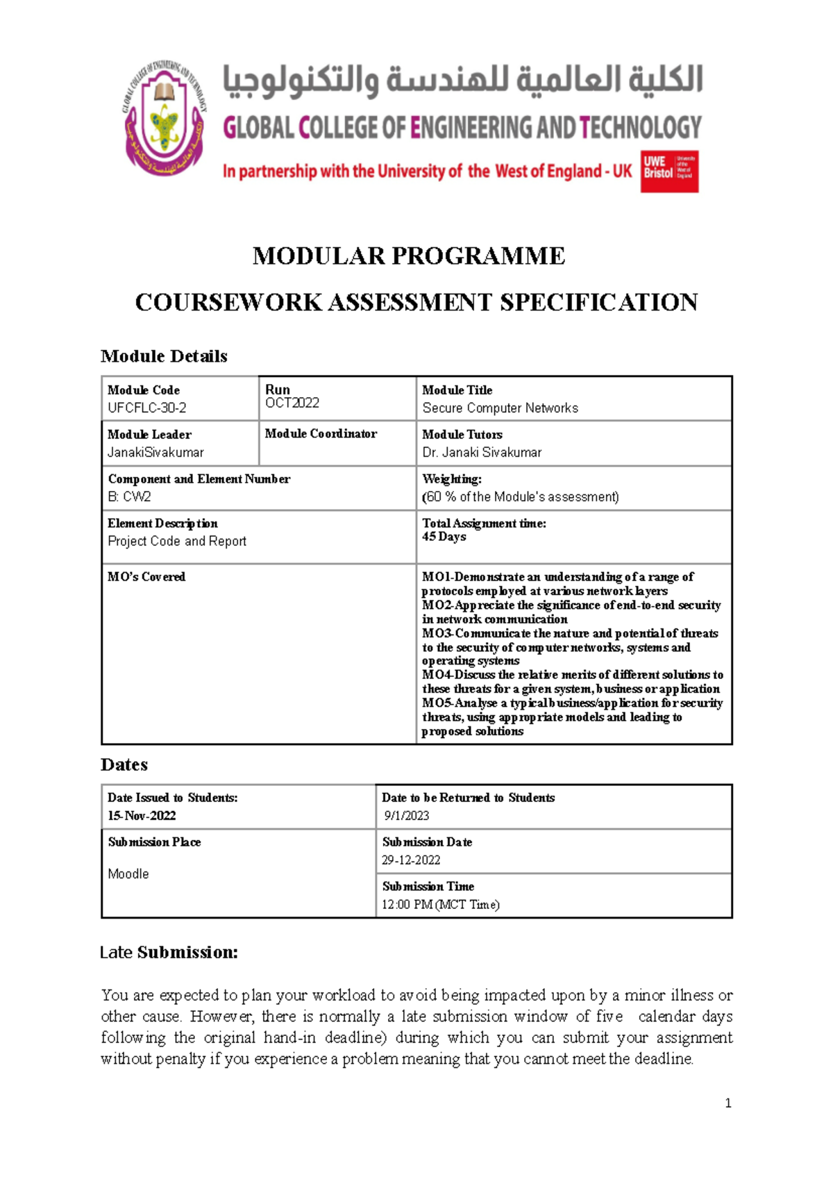 Coursework-222 - Pharmacology - MODULAR PROGRAMME COURSEWORK ASSESSMENT ...