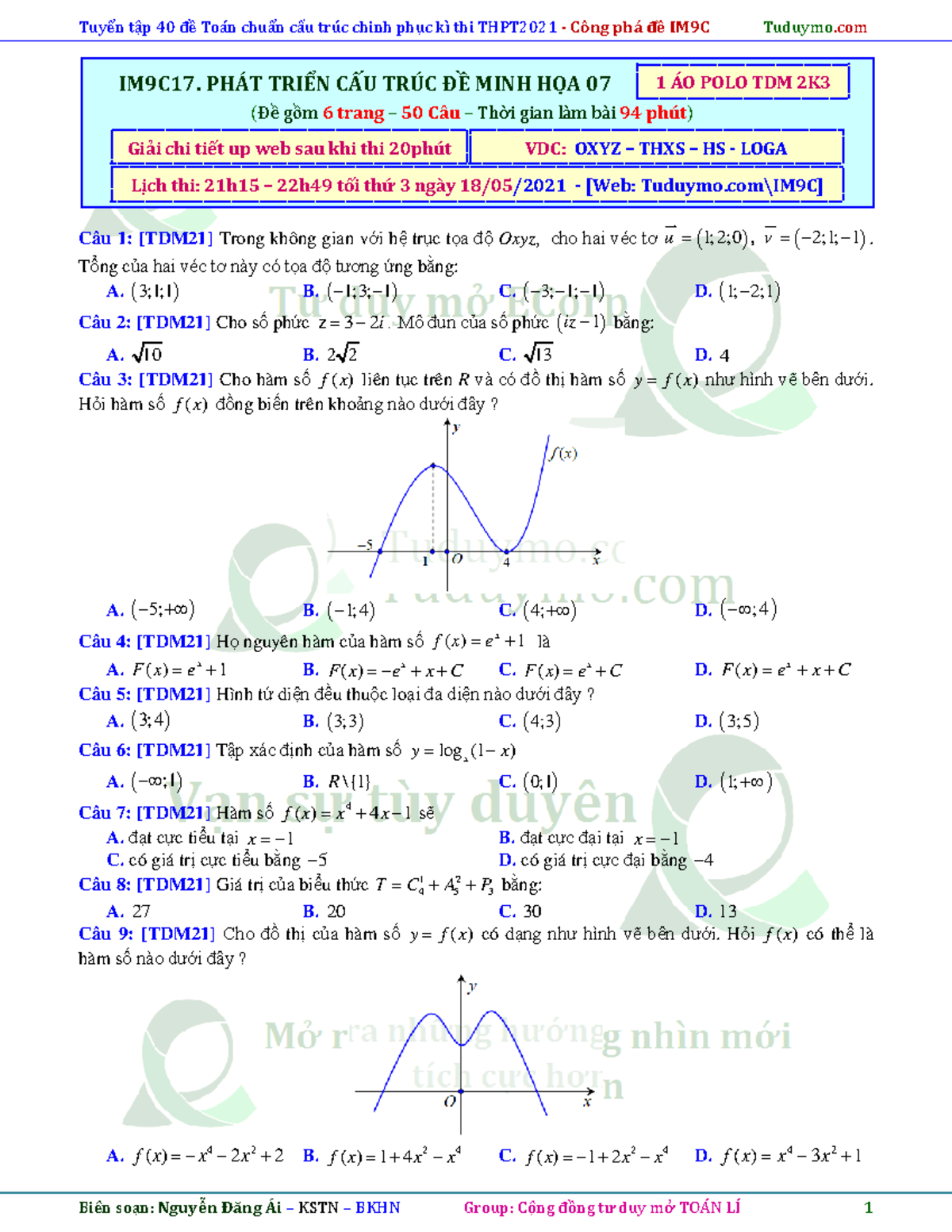 De im9c17 phat trien theo cau truc de minh hoa 07 pdf - Tuyßn t¿p 40 đß ...