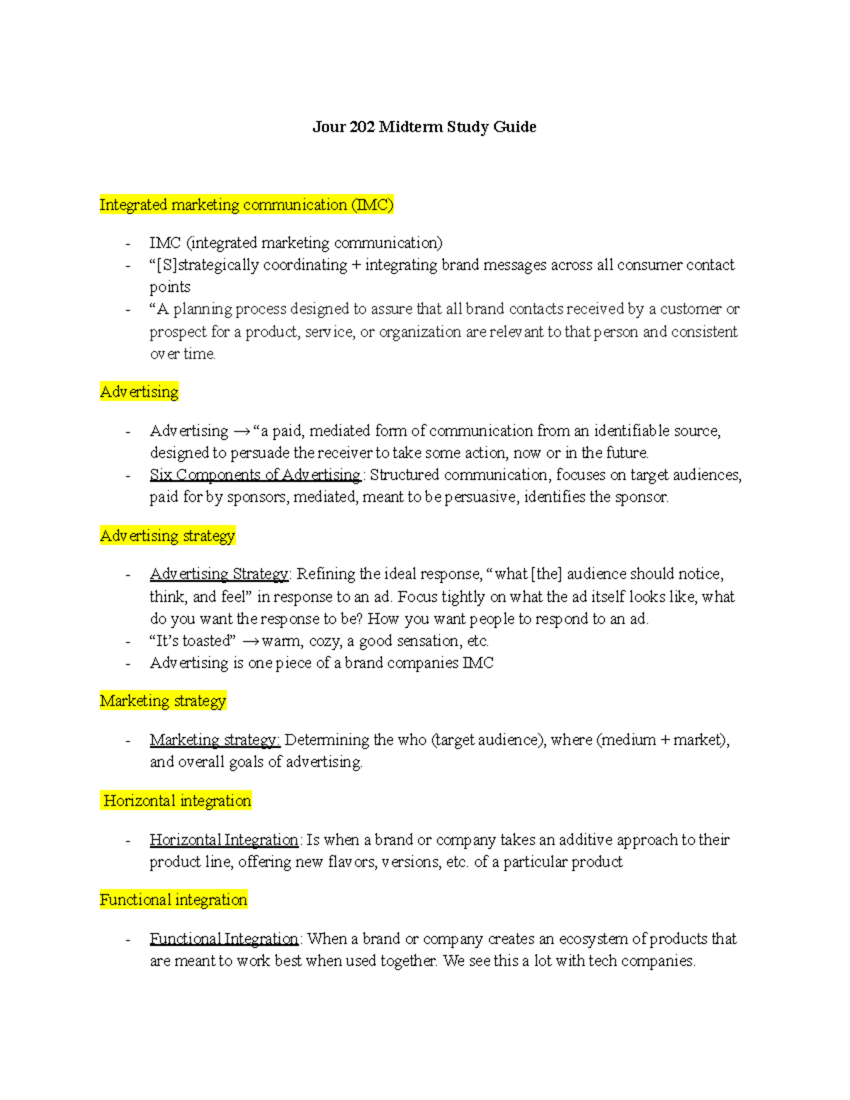 Jour 202 Midterm Study Guide - Studocu