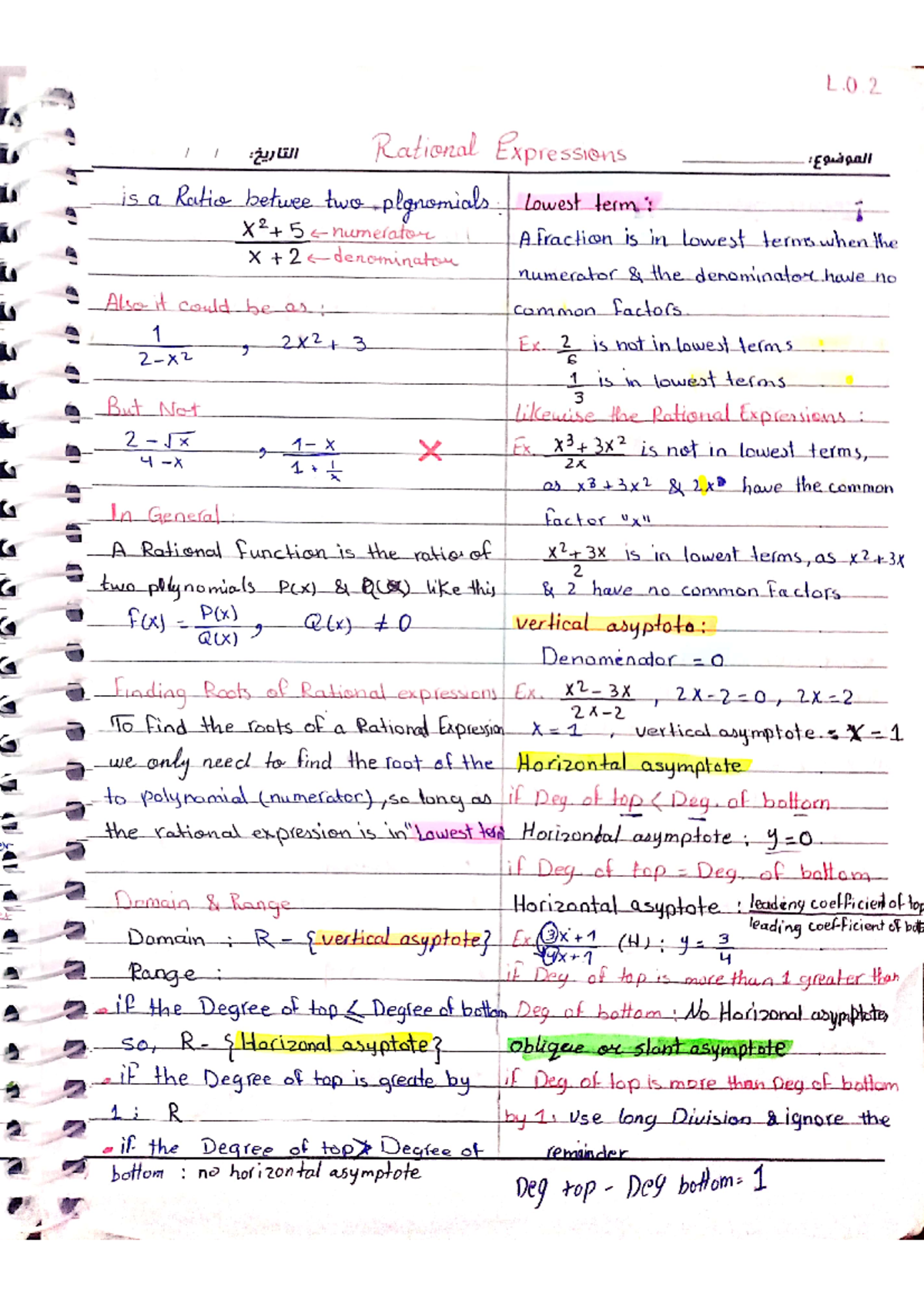 Rational function Fundamental counting principle probability ...