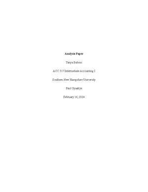 Footnotes short paper - Financial statements are made up of a balance ...