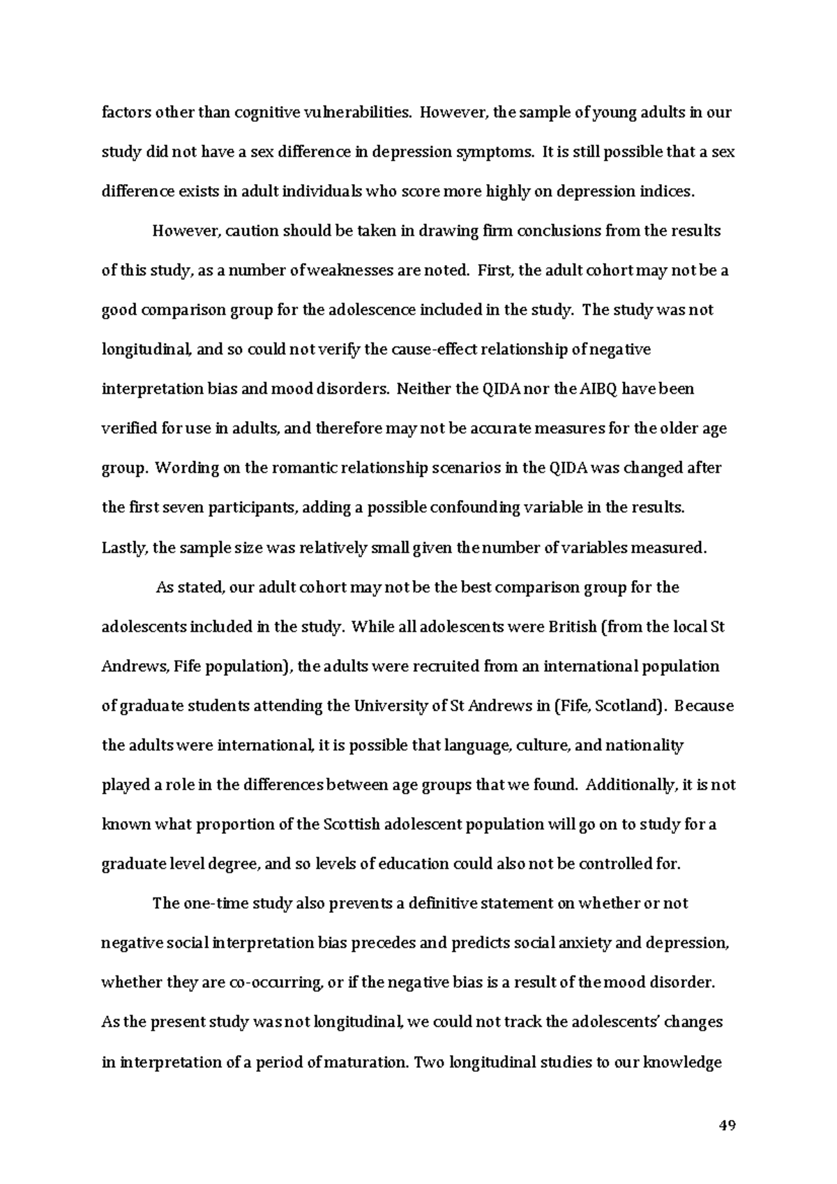 Sex Differences In Interpretation Bias 16 49 Factors Other Than Cognitive Vulnerabilities