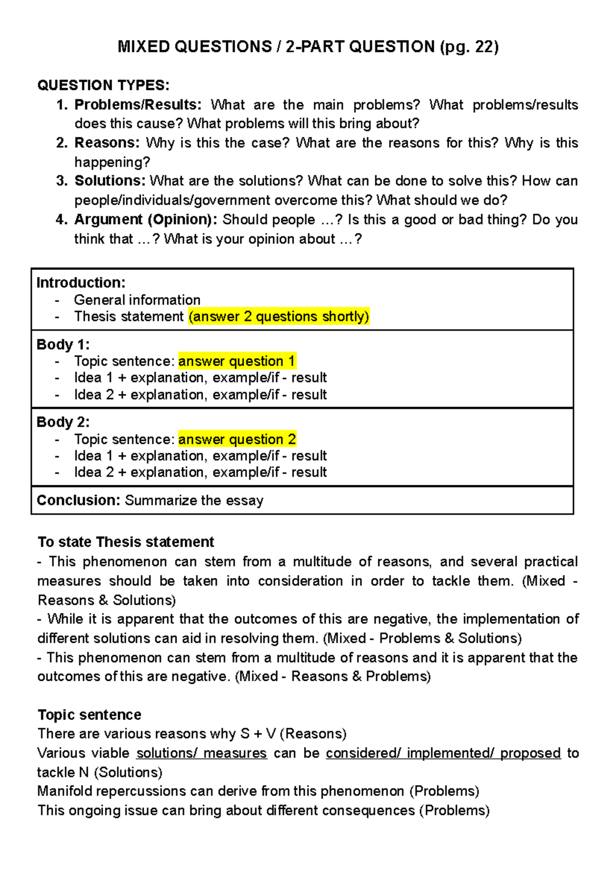 Writing-Mar-21 - Top Notch - MIXED QUESTIONS / 2-PART QUESTION (pg. 22 ...
