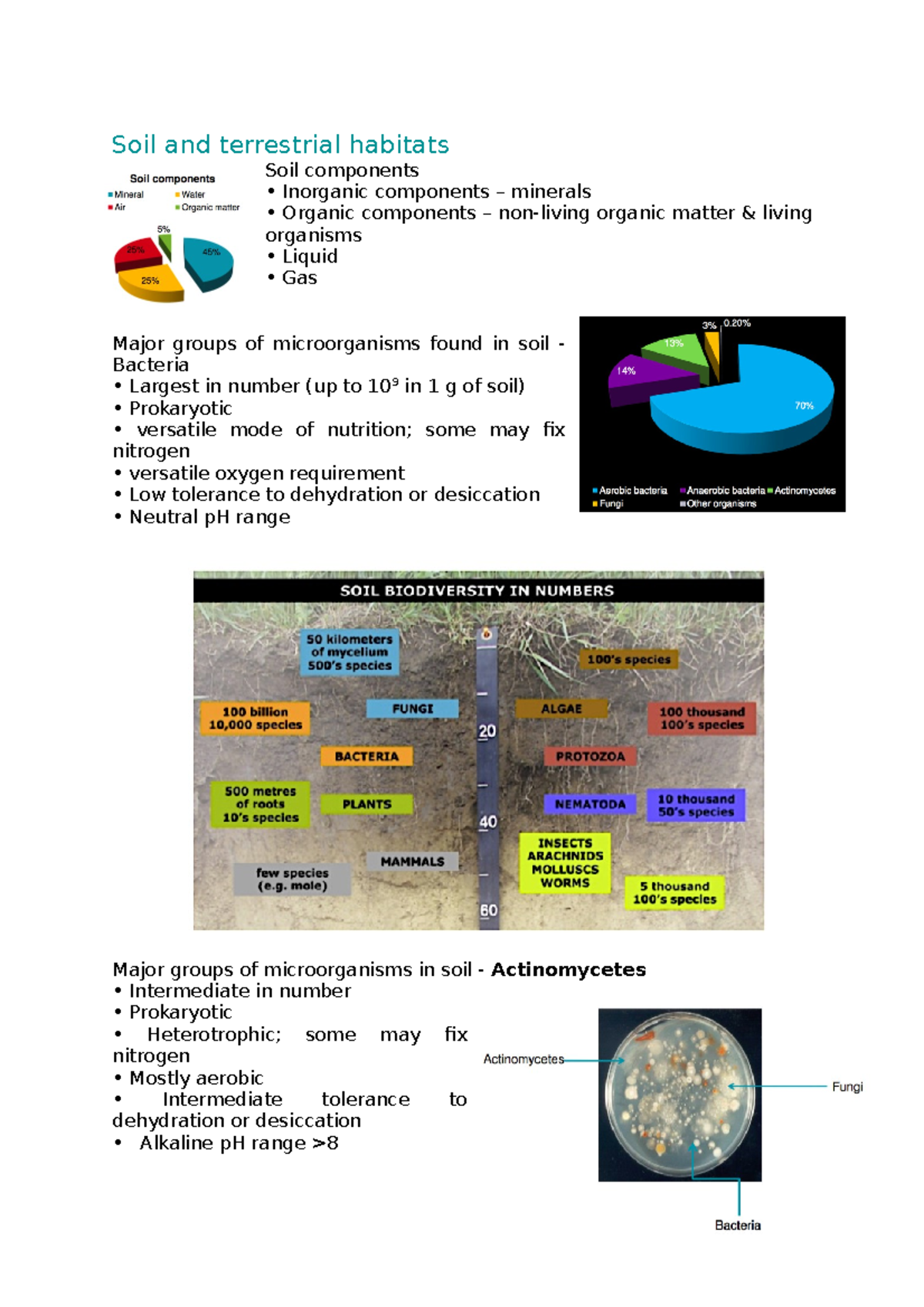 Week 5 Soil and terrestrial habitats - Soil and terrestrial habitats ...