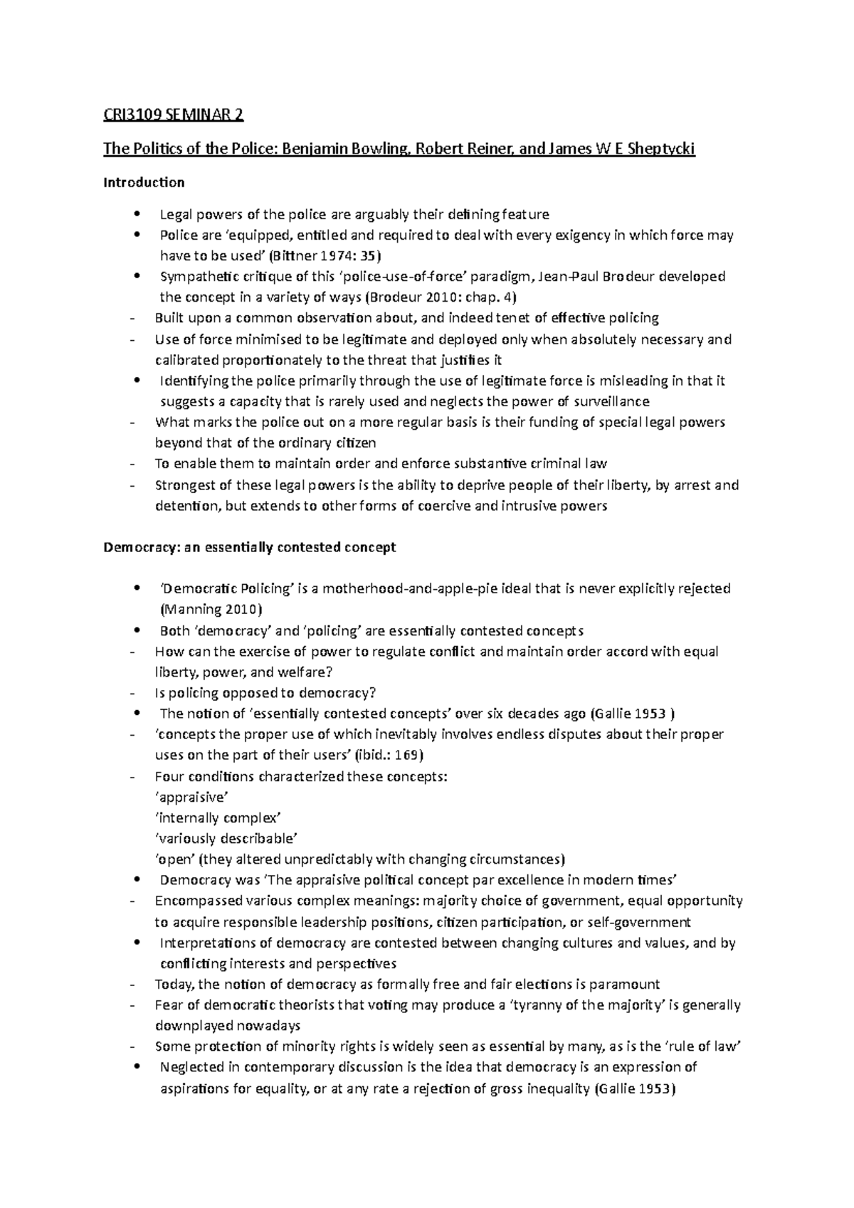 CRI3109 Seminar 2 - Clare Kinsella - CRI3109 - EdgeHill - Studocu