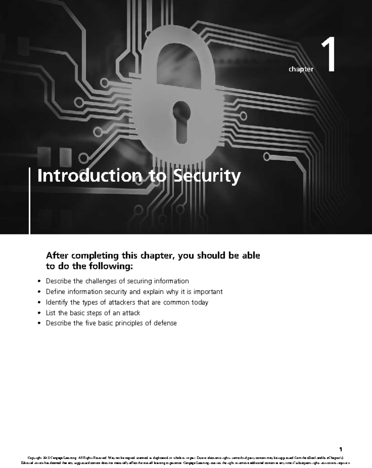 Chapter 01 Introduction to Security - chapter 1 Introduction to ...